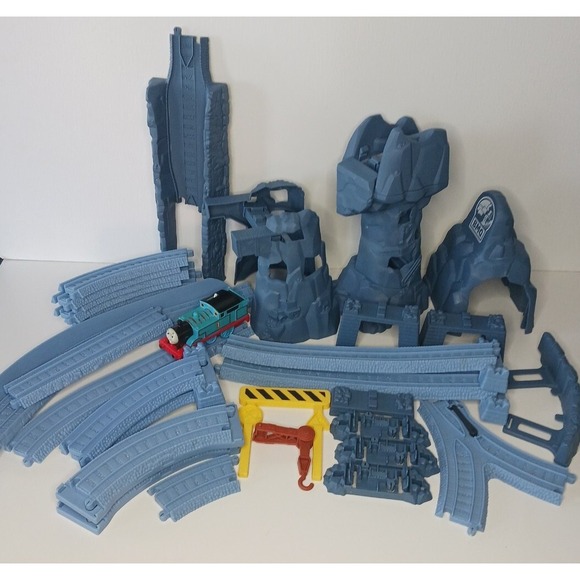 Toys | Thomas Friends Trackmaster Lot Light Blue Train Tracks Risers ...